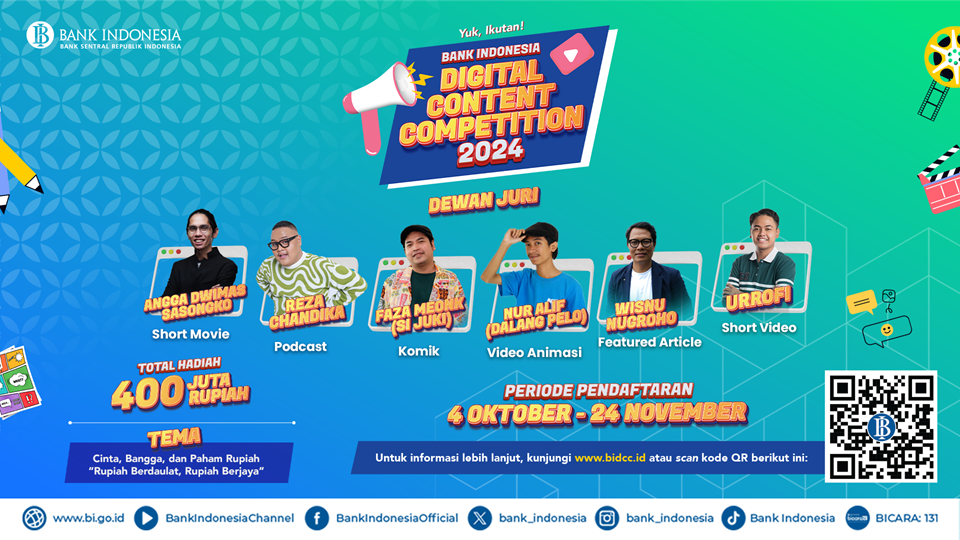 BI Digital Content Competition 2024 Daftar Sekarang 400 Juta Rupiah BI Digital Content Competition 2024 Daftar Sekarang 400 Juta Rupiah